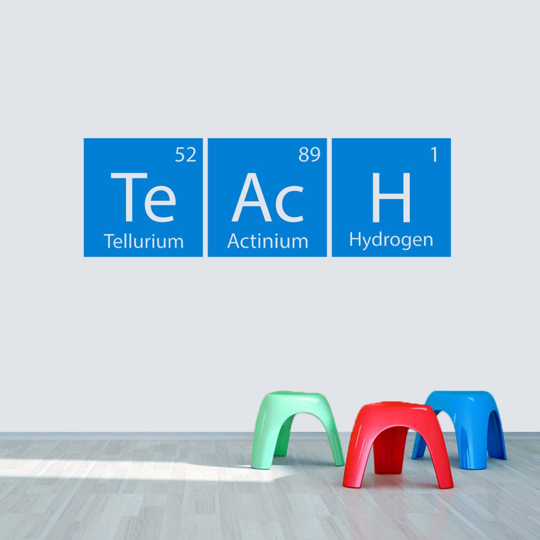 Teach Periodic Table Wall Decal, Wall Decor for Science Classroom ...