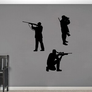 Hunter Wall Decal Set Decorative Art Decor Sticker for Nursery Kids ...