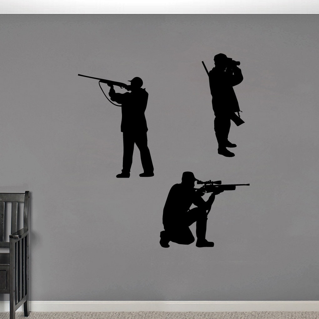 Hunter Wall Decal Set Decorative Art Decor Sticker for Nursery - Etsy