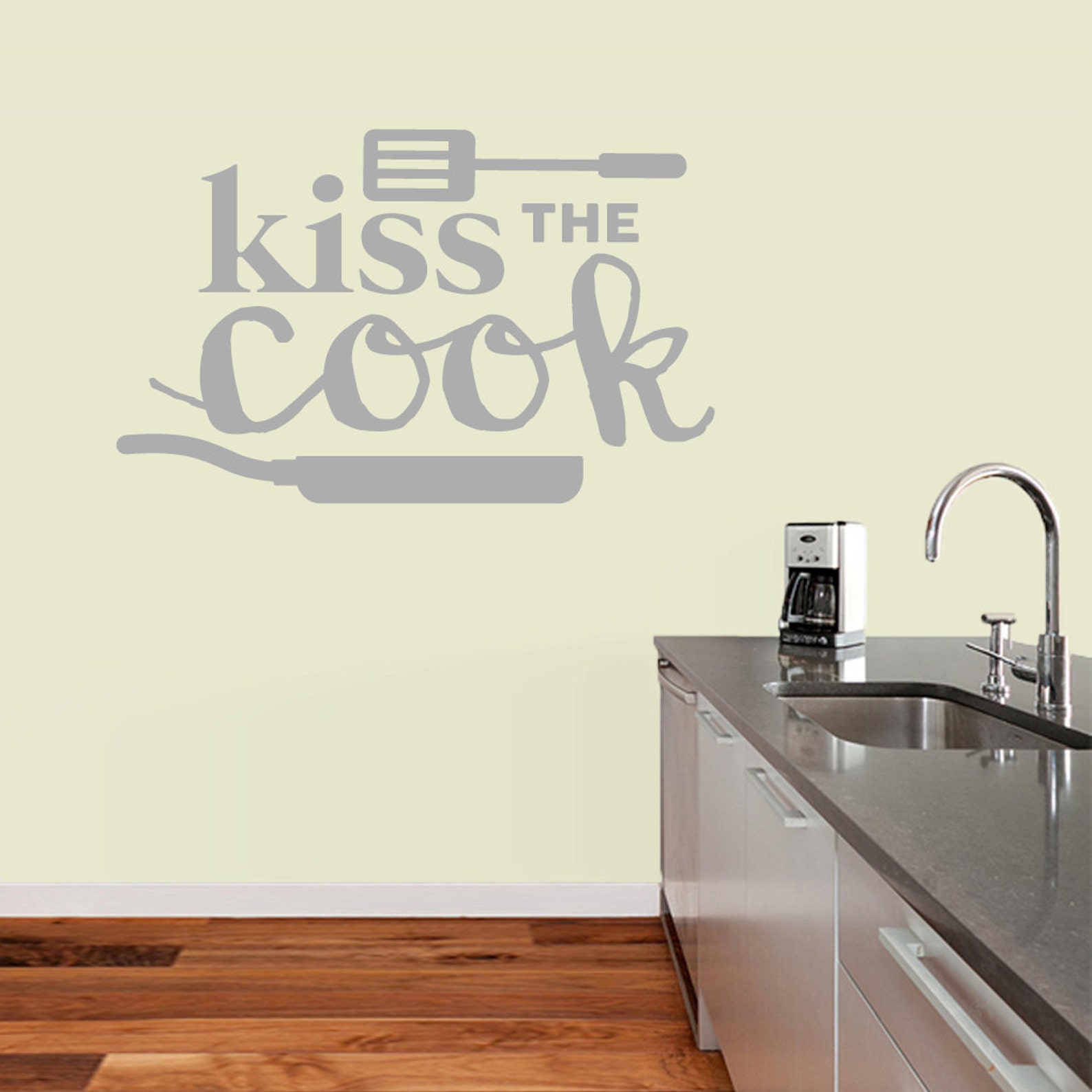 Kiss the Cook Wall Decal Decorative Art Decor Sticker for - Etsy