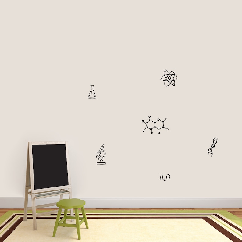 Chemistry Set Wall Decals, Science Lab Classroom Wall Mural Stickers - Etsy