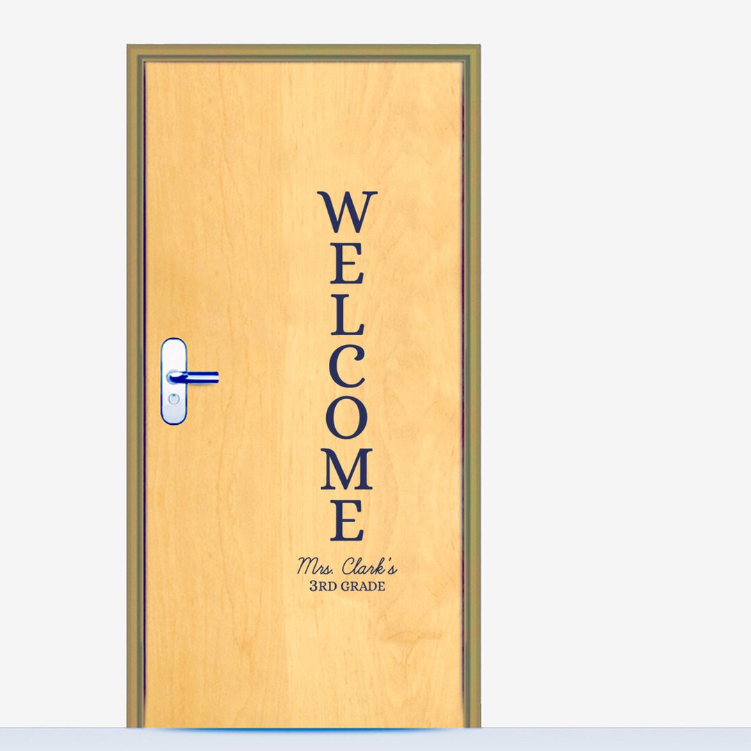 Custom Welcome Teacher Name and Grade Wall Decal Decorative Art Decor ...