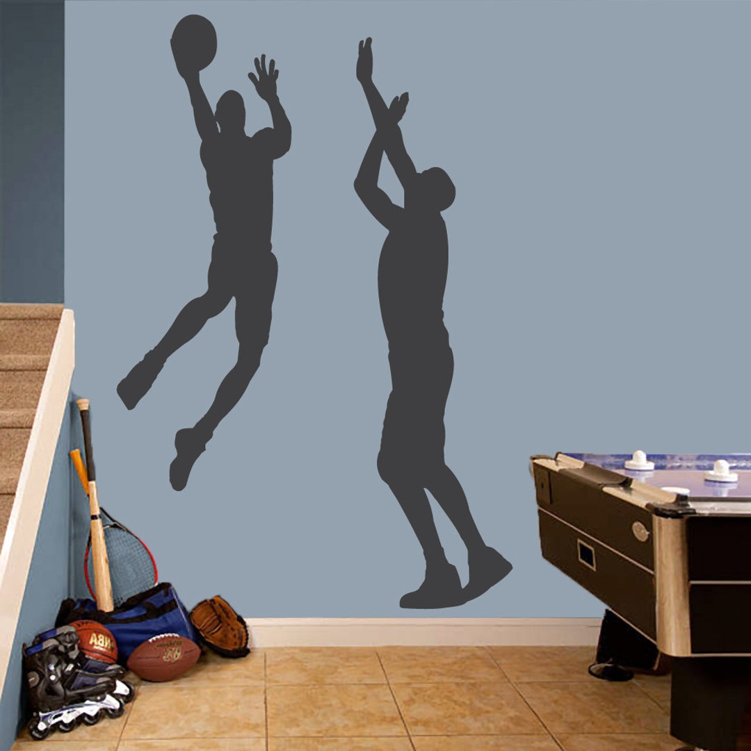 Basketball Players Wall Decal Basketball Shooter Locker Room Sticker - Etsy