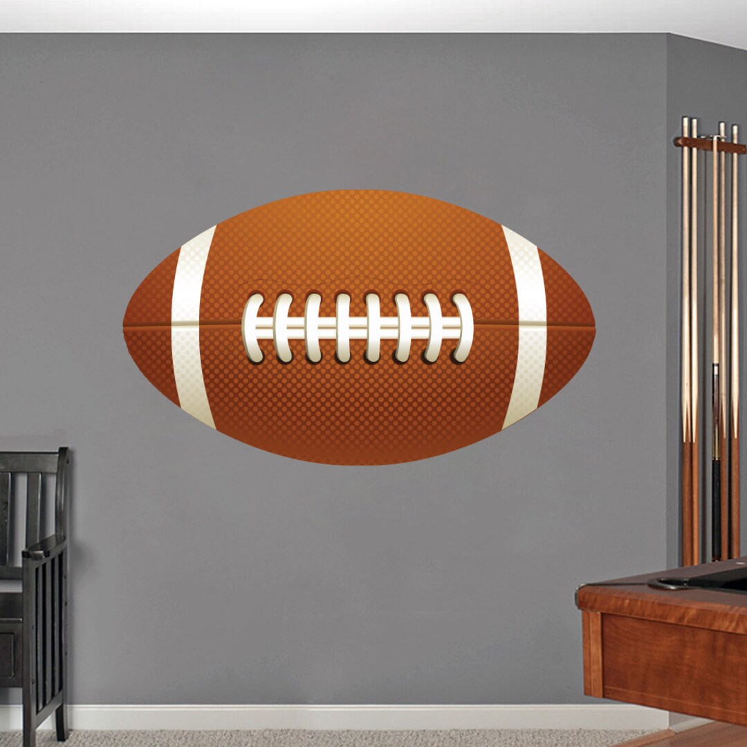 Football Printed Wall Decal, Football Sticker Mural, Sports Gift DIY ...