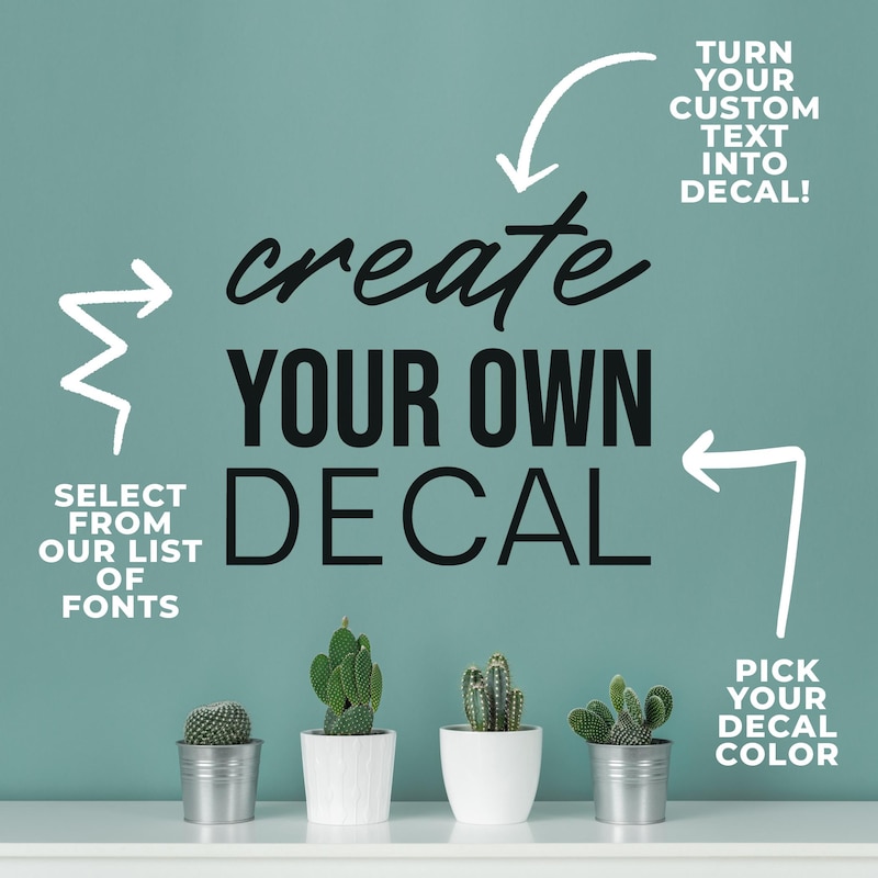 Custom Quote Small Decal - Etsy