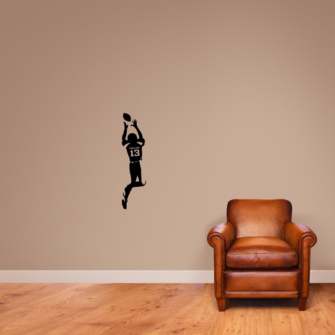 Custom Football Player Wall Decal Personalized Jersey Name - Etsy