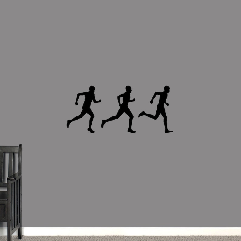 Men Running Wall Decal Decorative Art Decor Sticker for Kids - Etsy