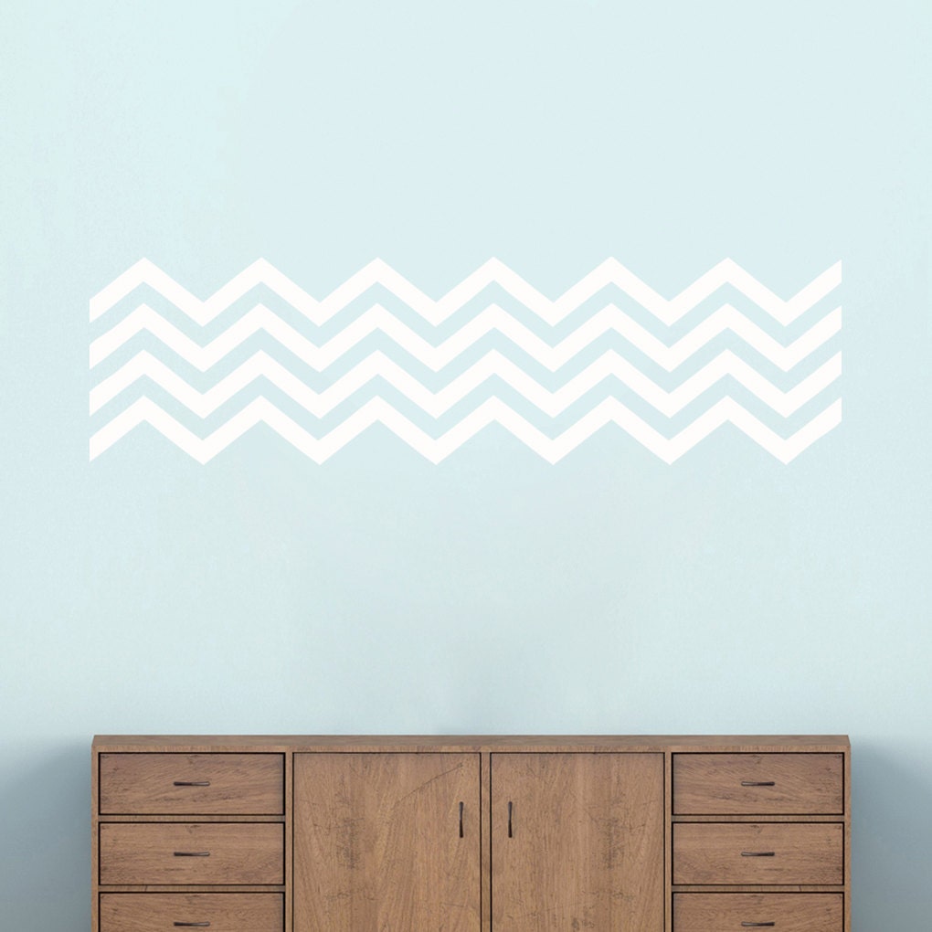 Chevron Stripes Wall Decal Decorative Art Decor Sticker for | Etsy