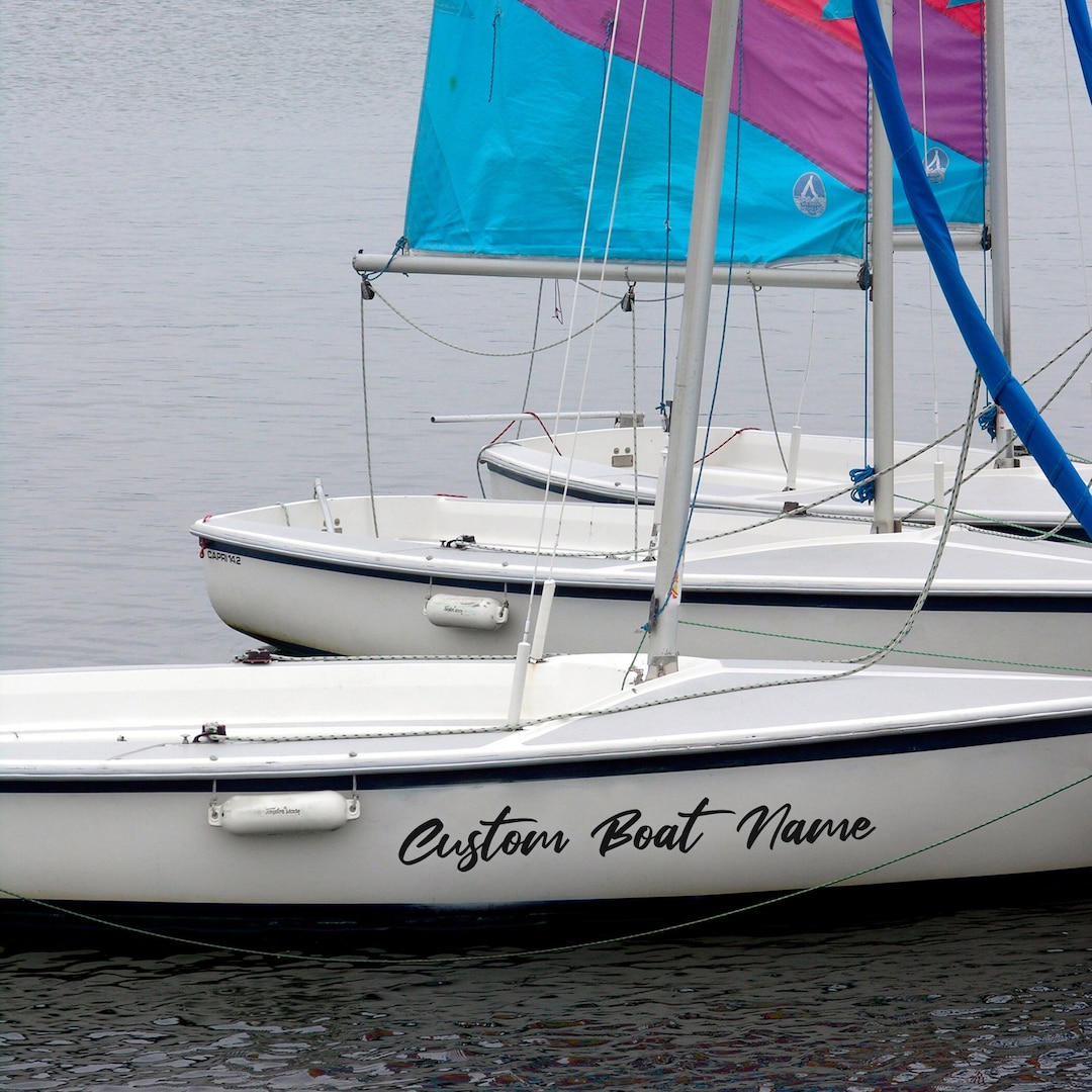 Custom Boat Name Decal, Create Your Own Boat Sticker, Personalized Boat ...