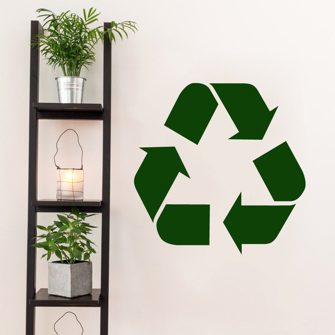 Recycle Symbol Wall Decal Decorative Art Decor Sticker for Kitchen ...