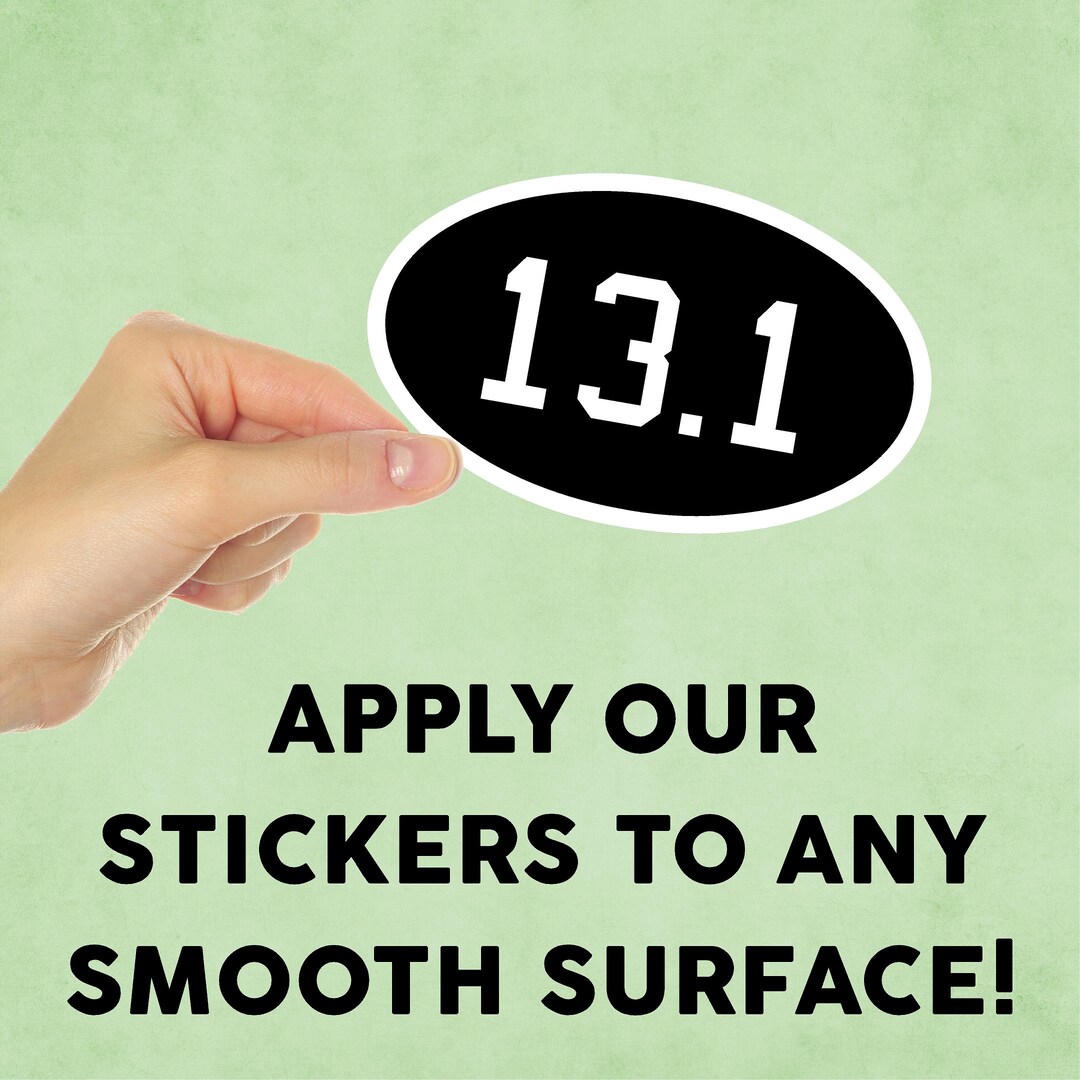 Half Marathon Mini Sticker Decal for Tumbler / Device / Laptop / iPad ...