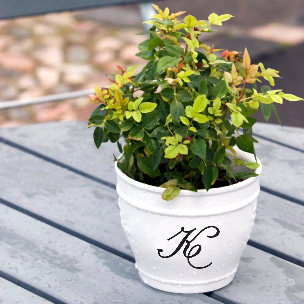 Fancy Single Monogram Wall Decal Decorative Art Decor Sticker - Etsy