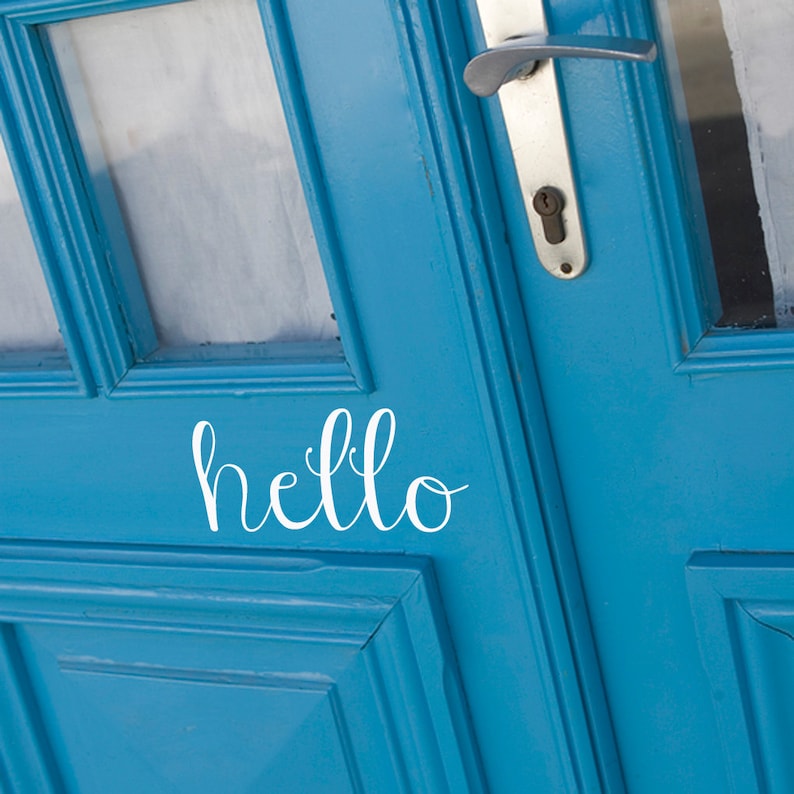 Hello Wall Decal Decorative Art Decor Sticker for Entryway - Etsy