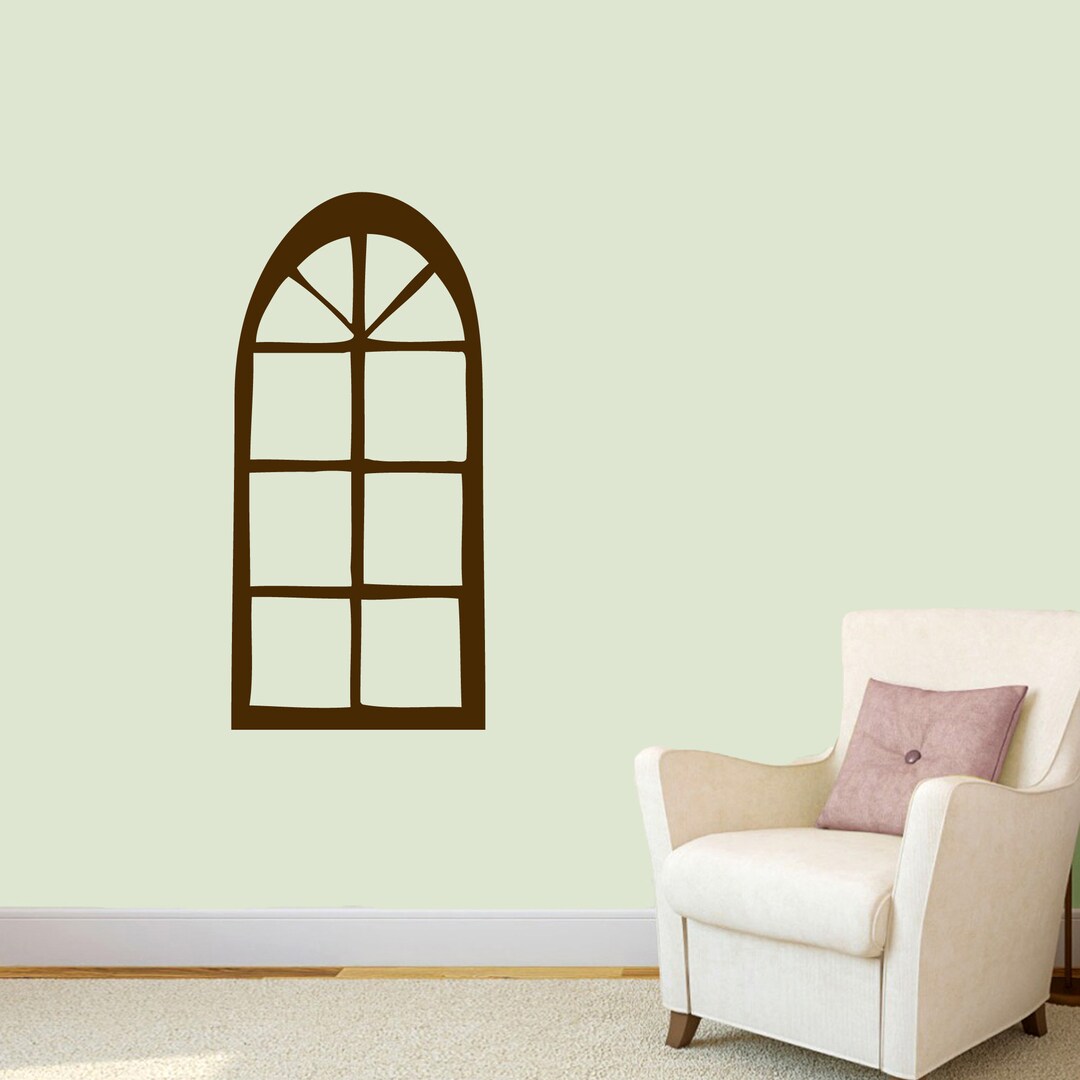 Arched Window Wall Decal Decorative Art Decor Sticker for Entryway ...