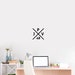 Custom Crossed X Monogram Wall Decal Decorative Art Decor - Etsy
