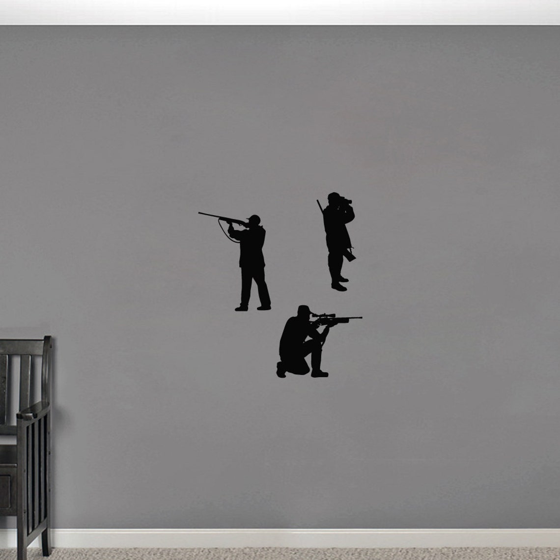 Hunter Wall Decal Set Decorative Art Decor Sticker for Nursery - Etsy