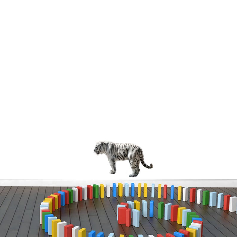 Real Life White Tiger Wall Decal Decorative Art Decor Sticker - Etsy