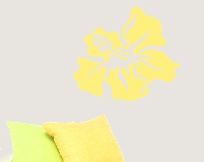 Large Tropical Leaves Wall Sticker. Tropical Flowers Home Decor ...