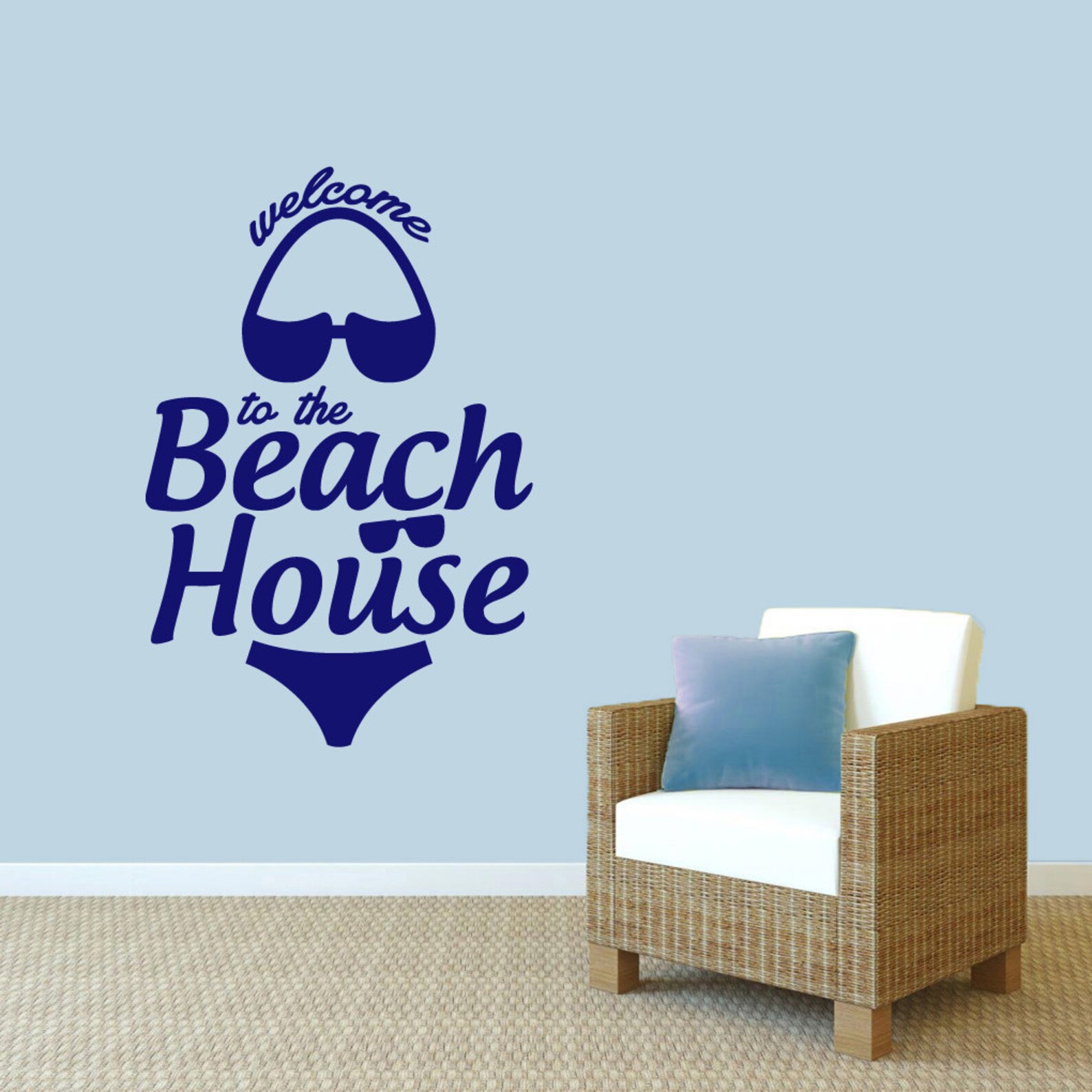 Welcome to the Beach House Wall Decal Decorative Art Decor - Etsy