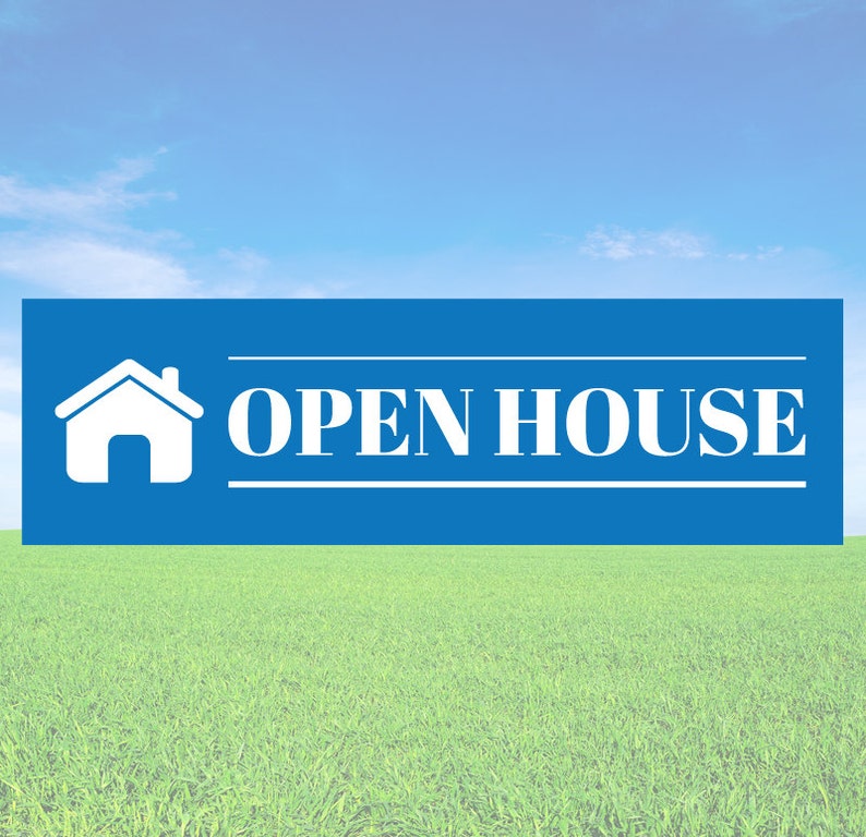 Open House Banner Business Office Store Front Banners and | Etsy
