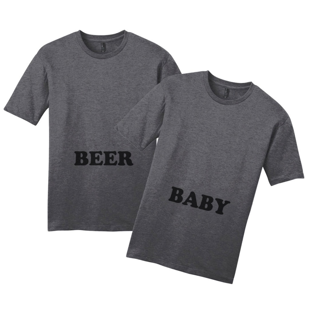 Beer Belly & Baby Belly T-shirt Set 2 Shirts, Pregnancy Quote Shirts ...