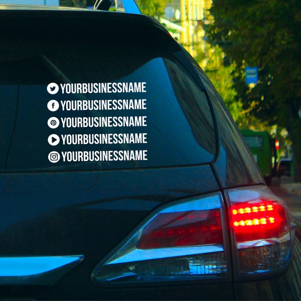 Car Social Media Decals - Etsy