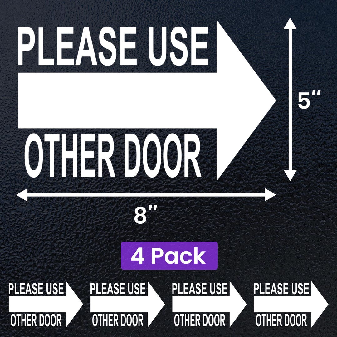 Please Use Other Door Sticker, Pick Arrow Direction, Business Door ...