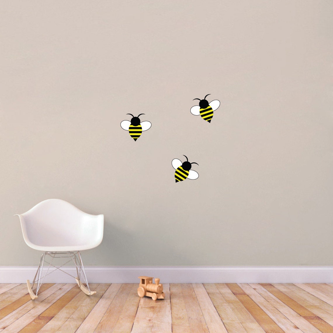 Set of 3 Bumble Bees Wall Decal Decorative Art Decor Sticker - Etsy