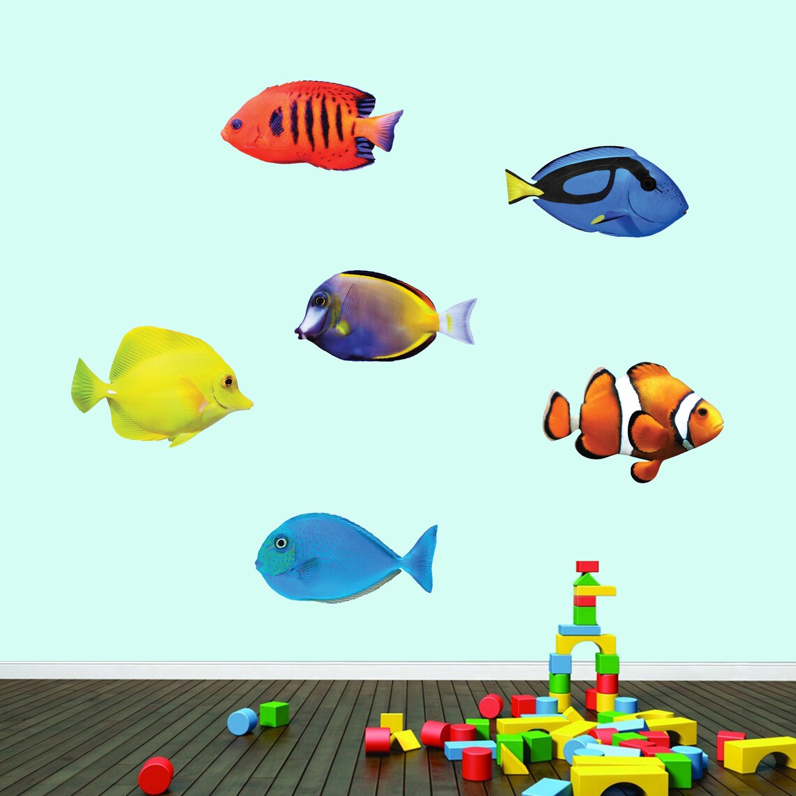 Real Life Fish Printed Wall Decal Decorative Art Decor Sticker | Etsy