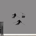 Skiing Wall Decal Set, Ski Lift Skier's Sports Stickers Indoor ...
