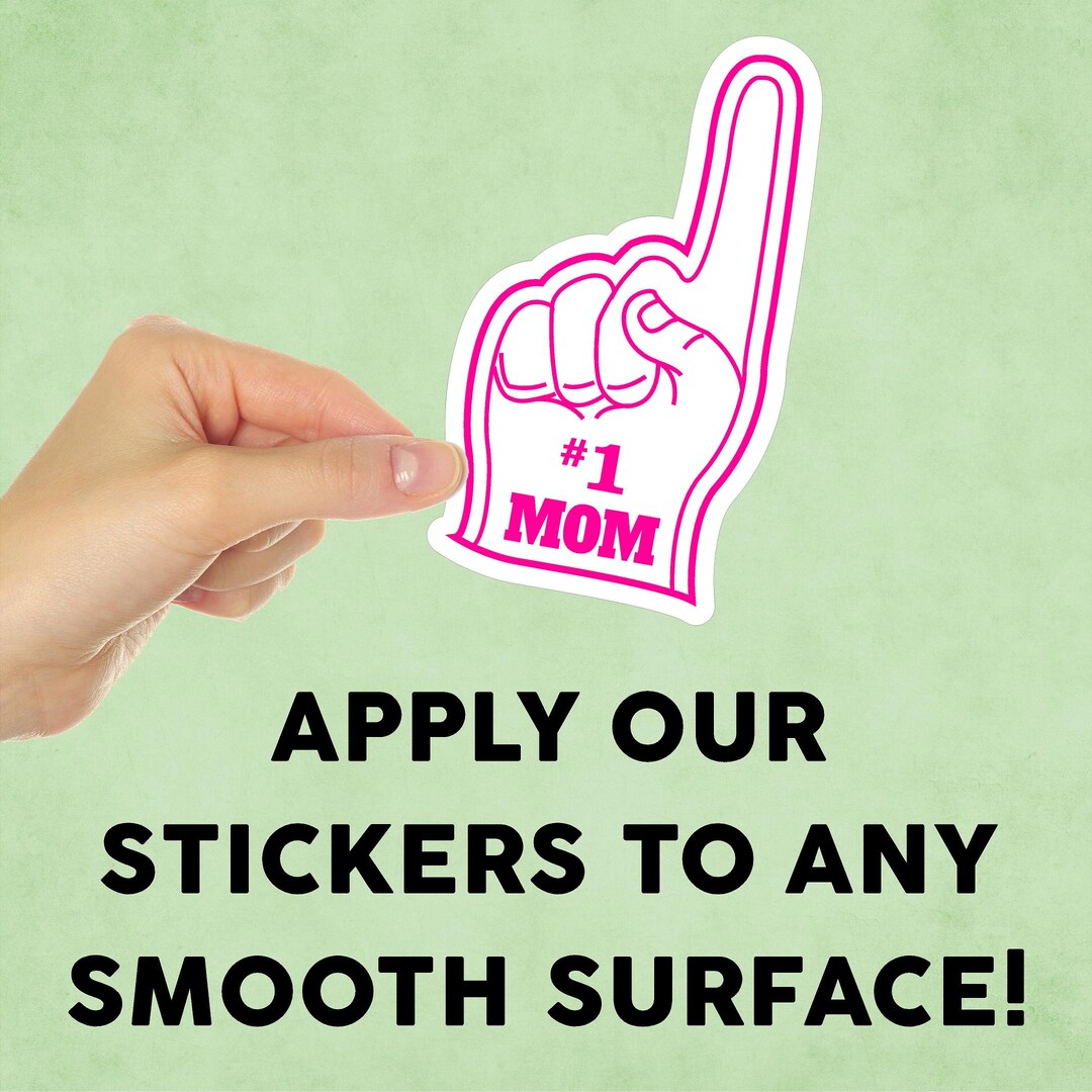 Number One Mom Foam Finger Sticker Decal - Mother's Day Gift - Etsy