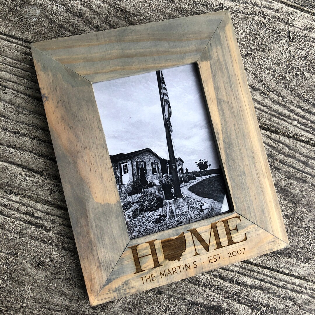 Custom Engraved Home Wooden Picture Frame - Etsy