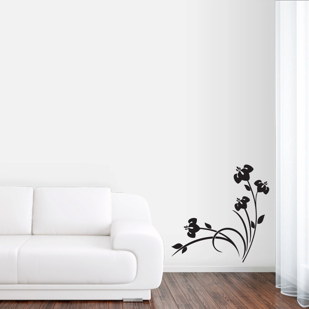 Spring Flower Cluster Wall Decal Decorative Art Decor Sticker | Etsy