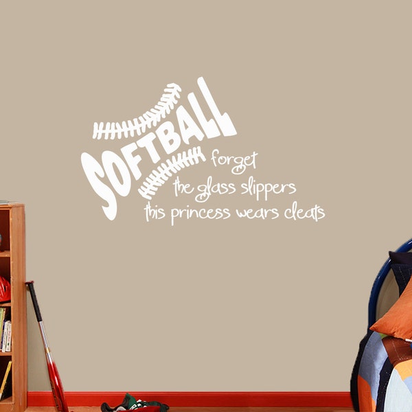 Softball Wall Decal - Etsy