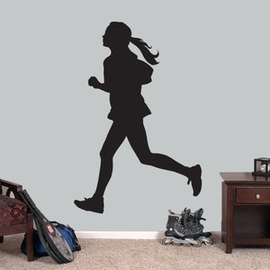 Girl Running Decal Sports Runner Sticker for Cross Country Track Wall ...