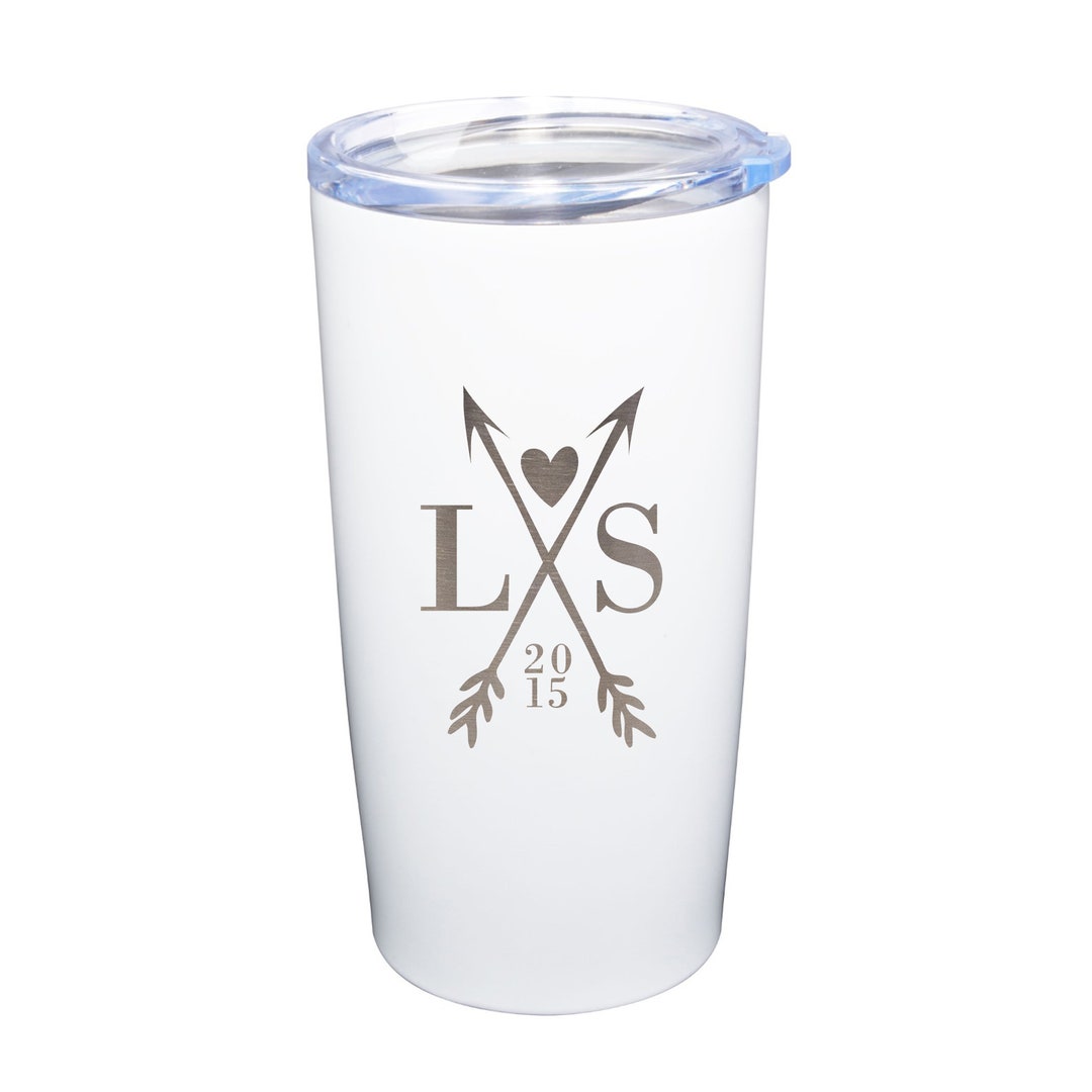 Custom Crossed Arrows With Initials Engraved 20 Oz. Stainless Tumbler ...