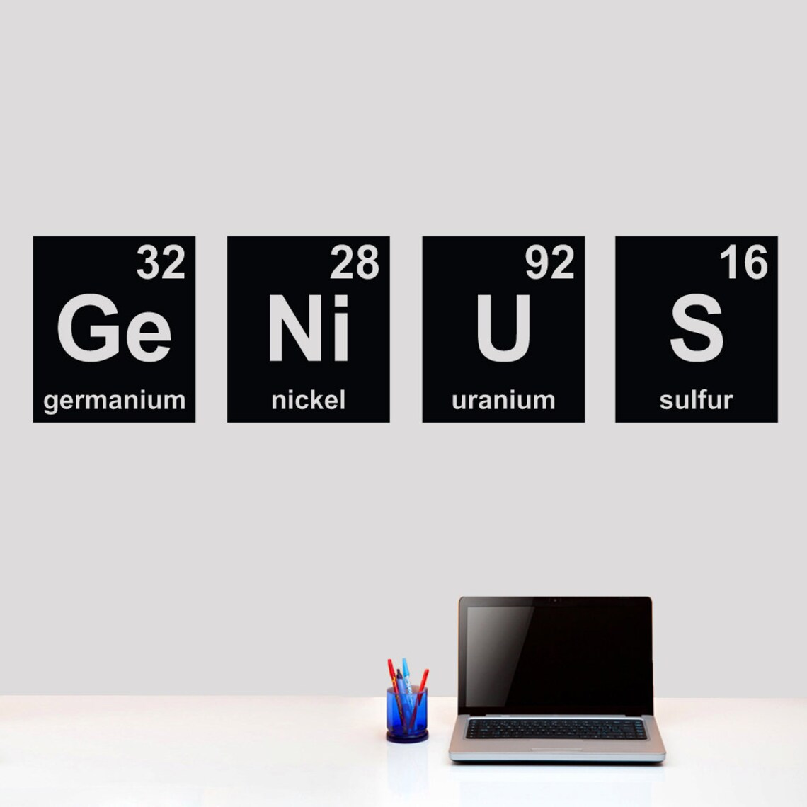 Genius Periodic Table Wall Decal Decorative Art Decor Sticker | Etsy
