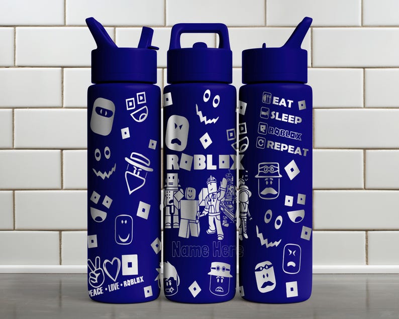 Personalized Roblox Water Bottle – Laser Engraved | Gamer Gift | Roblox ...