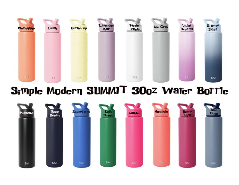 Retro Arcade Gamer Water Bottle – 30oz Simple Modern | Personalized ...