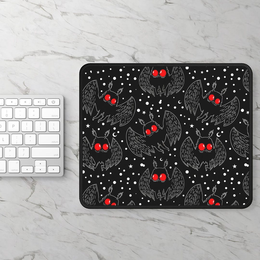 Mothman Mouse Pad: Spooky Cryptid Desk Mat for Gamers - Etsy