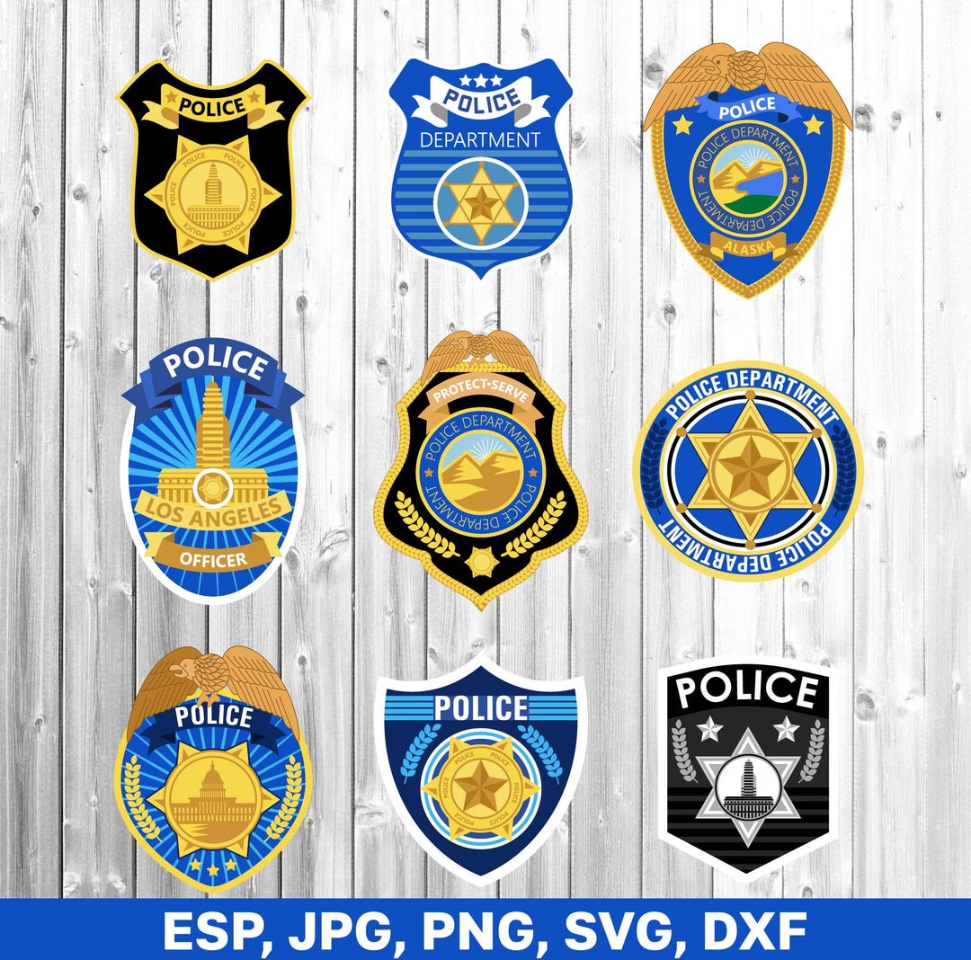 Police Badges. Sheriff, Marshal Label SVG - Etsy