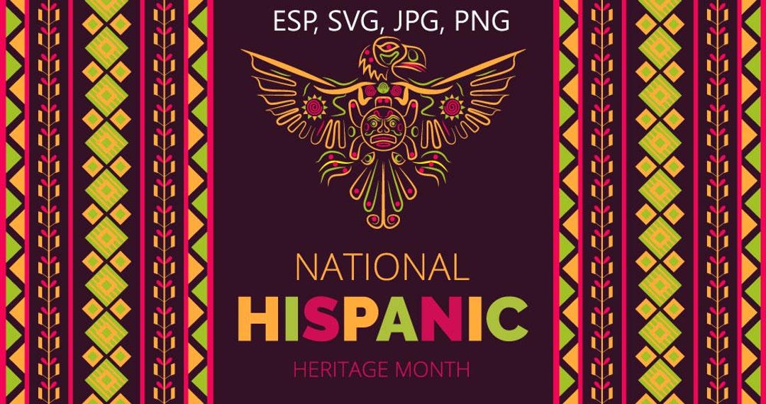 National Hispanic Heritage Month SVG. Latino American Ornament. - Etsy