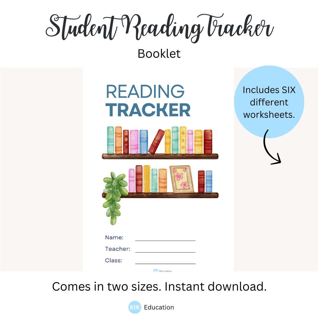 Student Reading Tracker Booklet With Book Review, Teacher Review ...