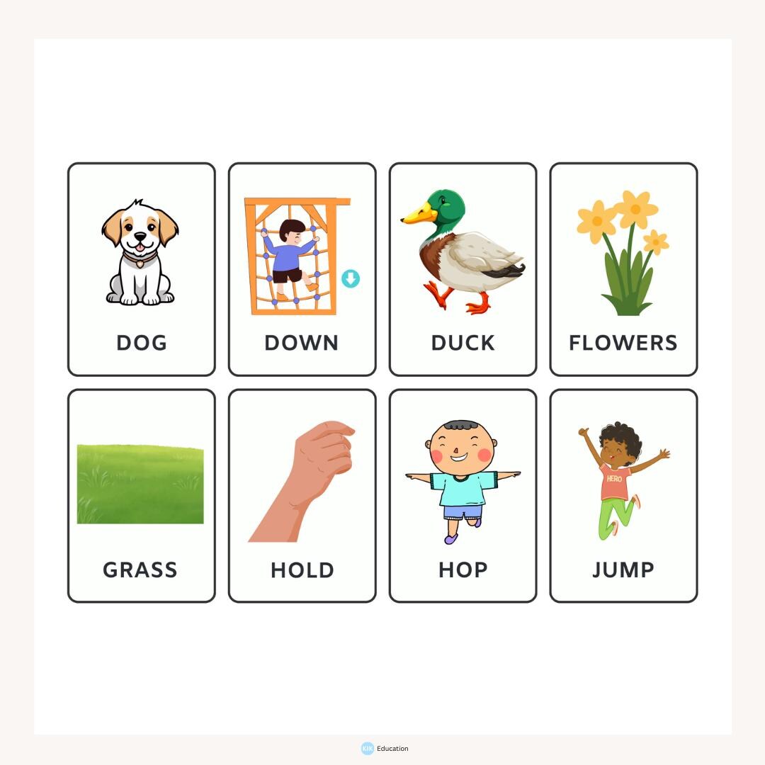 A Day at the Park Flash Cards. Easy to Download. Printable. Includes 33 ...