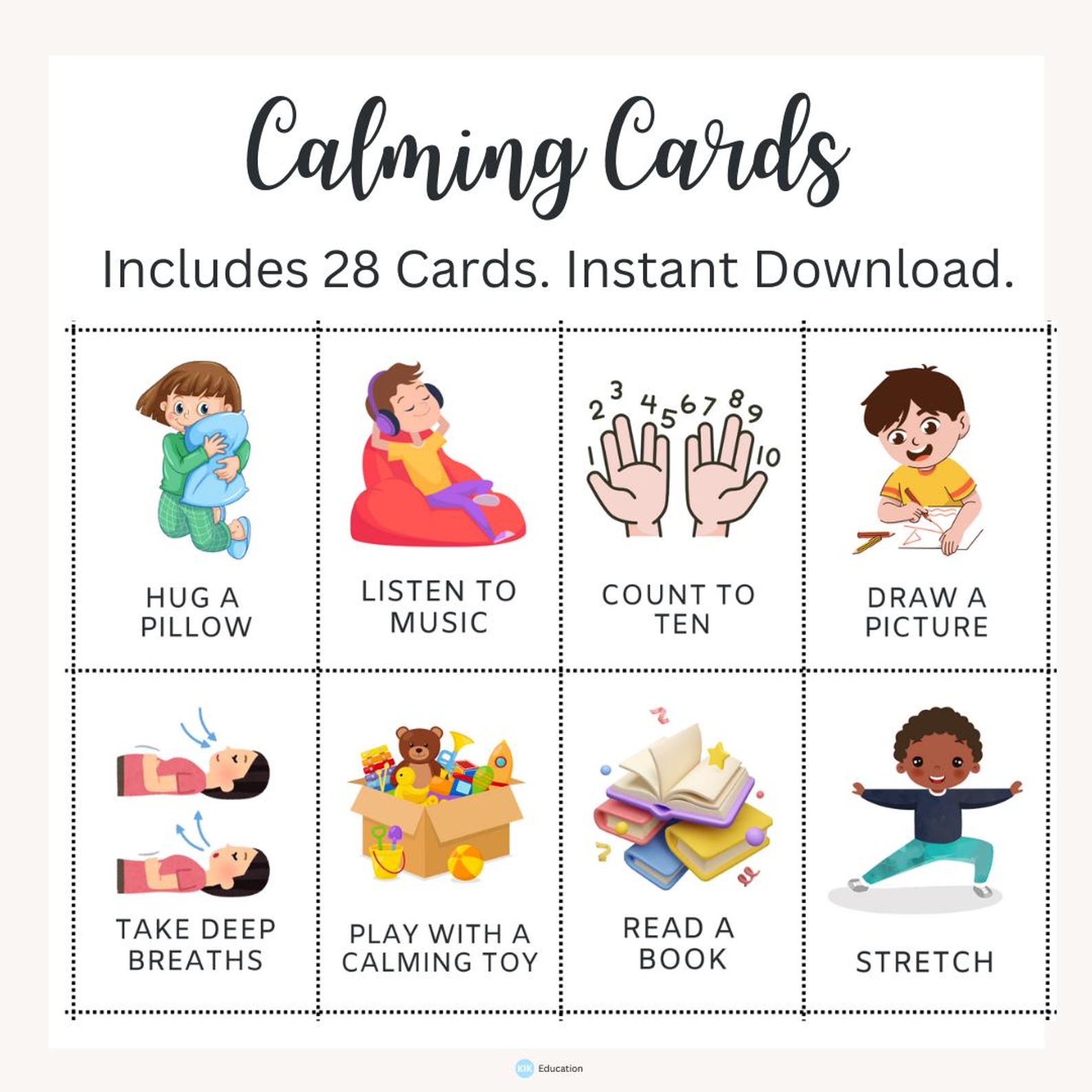 28 Calming Corner Flashcards, Calming Strategies Flash Cards, Calming ...
