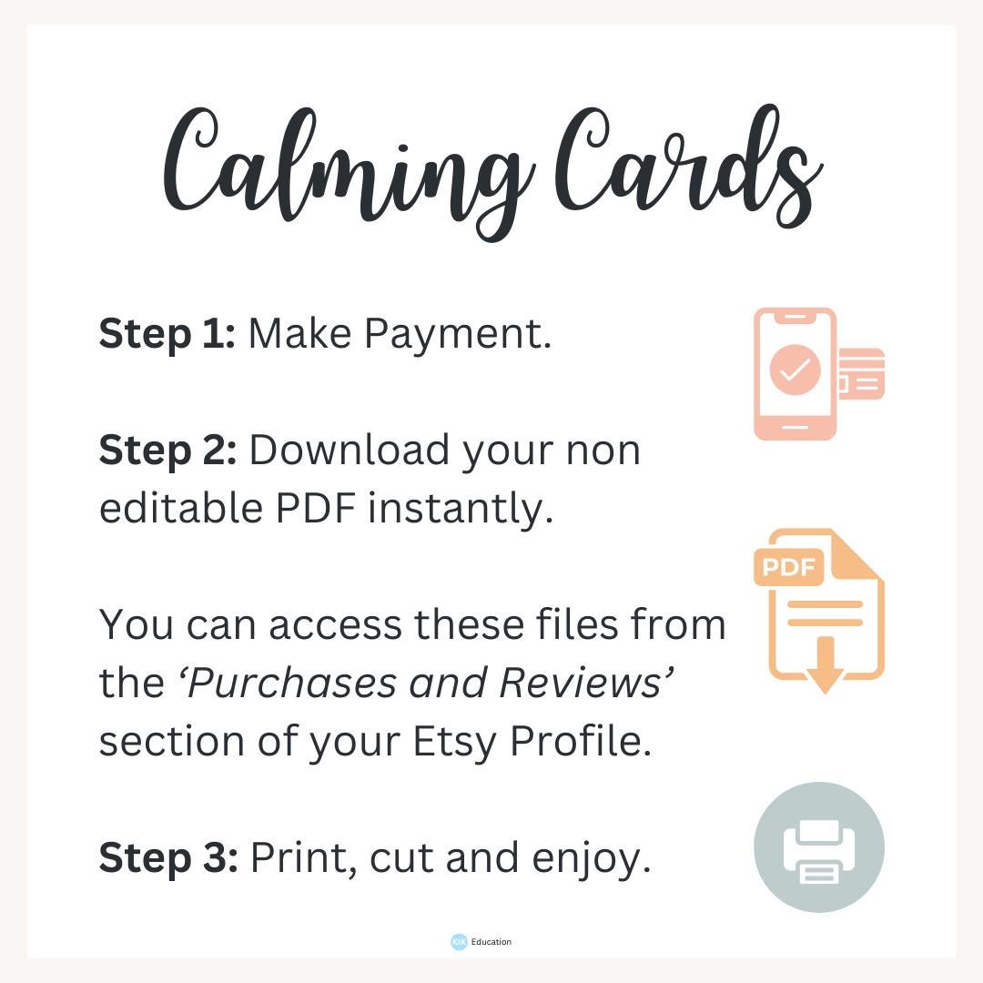 28 Calming Corner Flashcards, Calming Strategies Flash Cards, Calming ...