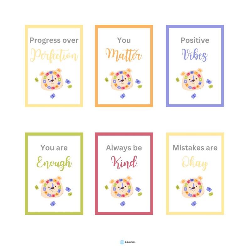 Positive Affirmation Classroom Posters in A4 and A3 Size. Growth ...