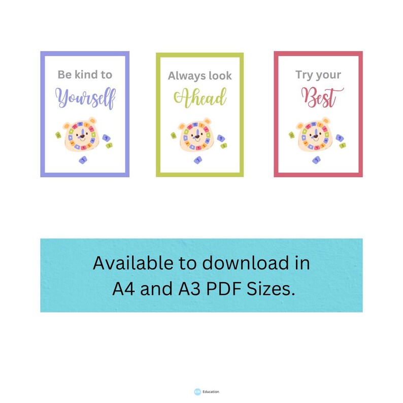 Positive Affirmation Classroom Posters in A4 and A3 Size. Growth ...