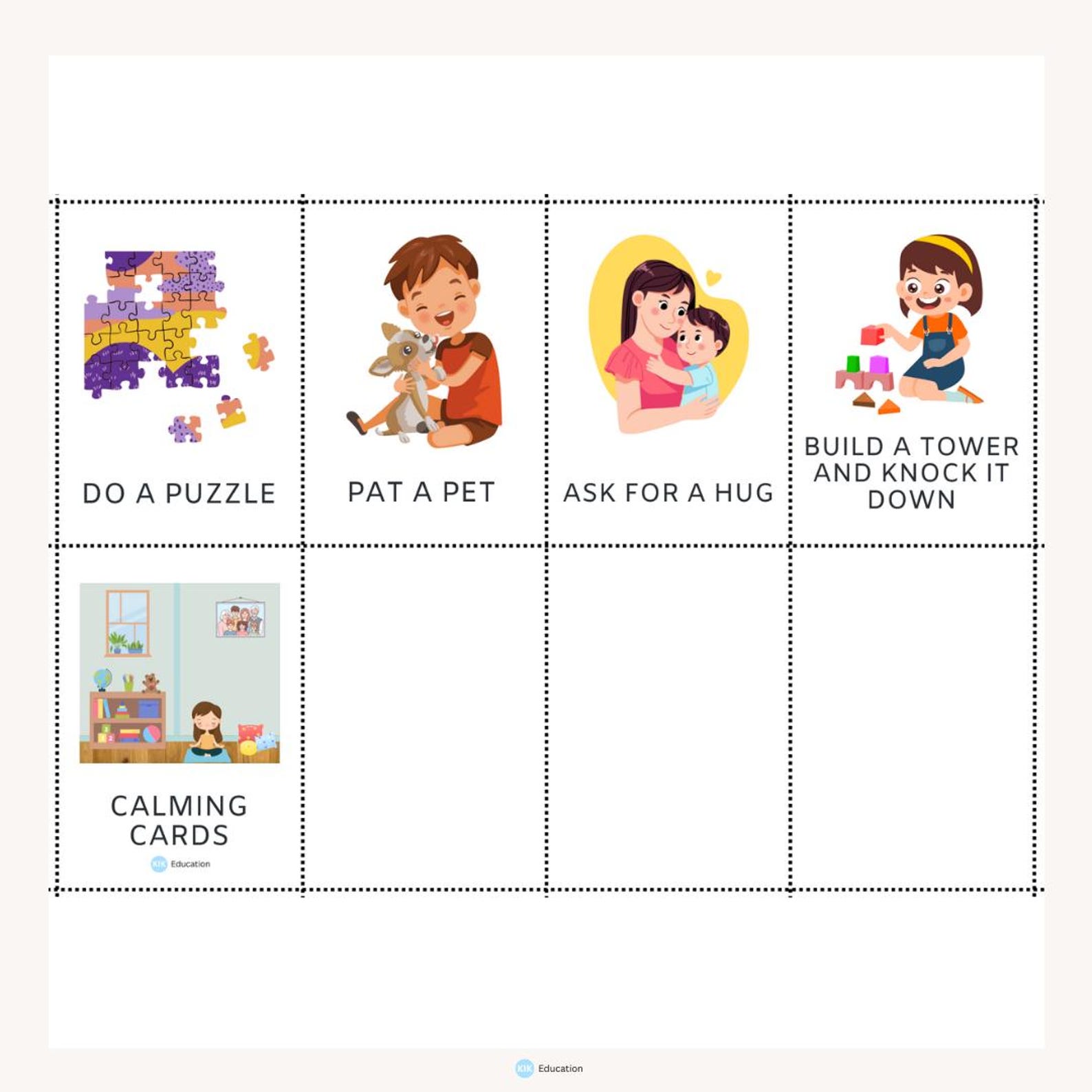 28 Calming Corner Flashcards, Calming Strategies Flash Cards, Calming ...