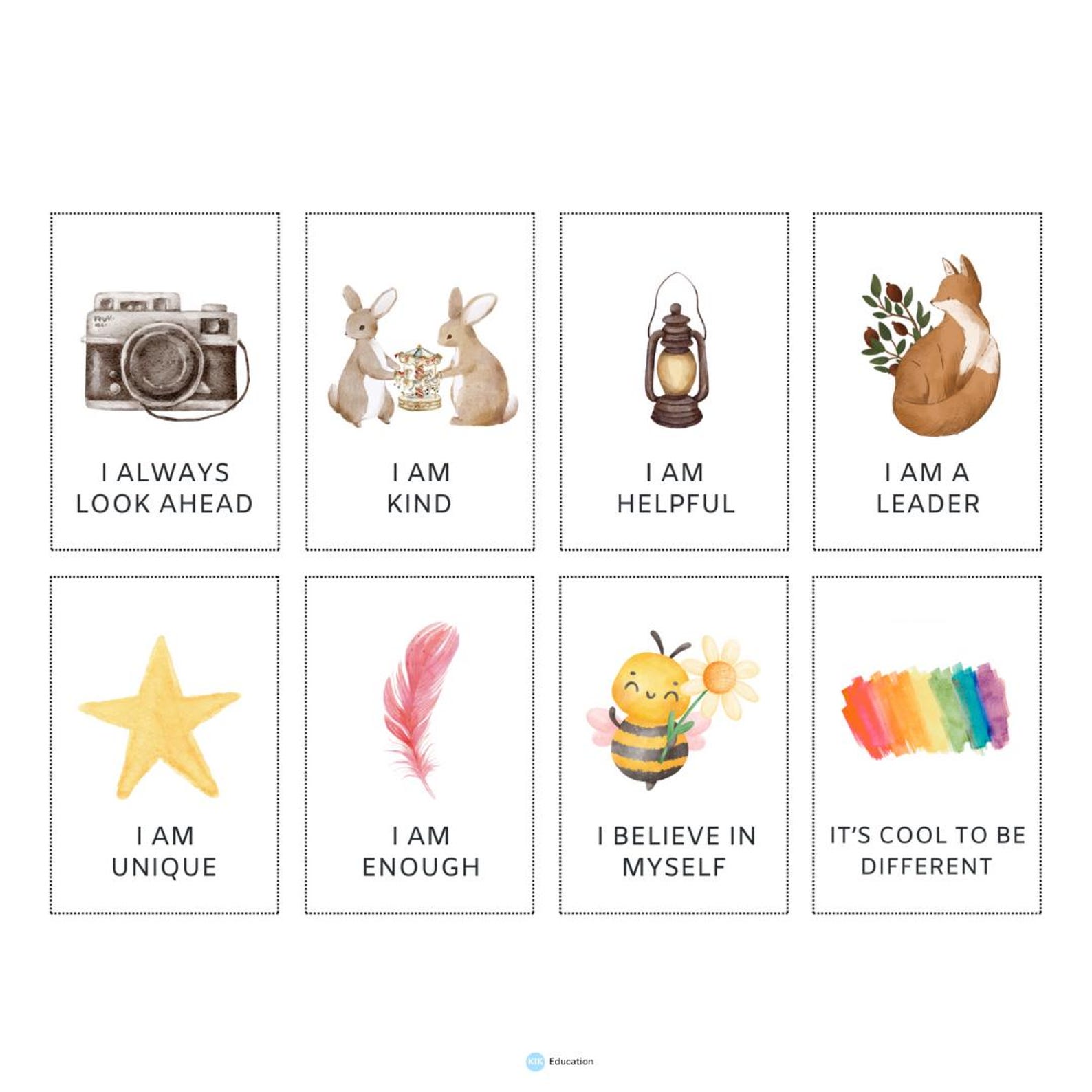 22 Positive Affirmation Cards for Kids. Printable. Easy to Download ...